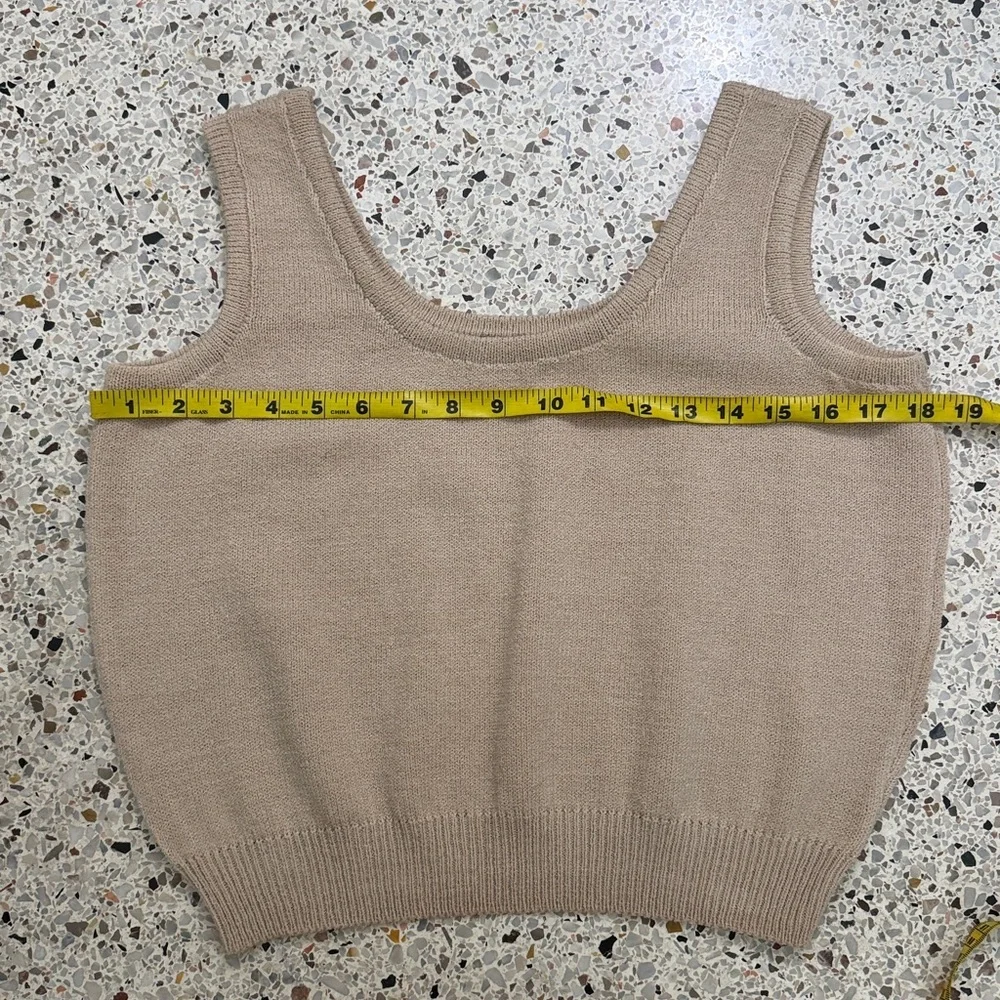 St. John | Tops | St John Basics Marie Gray Tan Nude Knit Tank Medium M ...